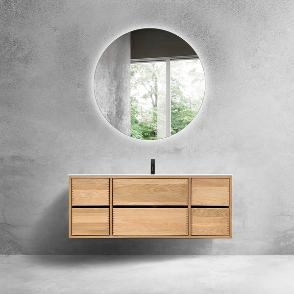 Nr. 4915 Snedker badmøbel 140 cm CENTER | Prisgaranti & hurtig levering