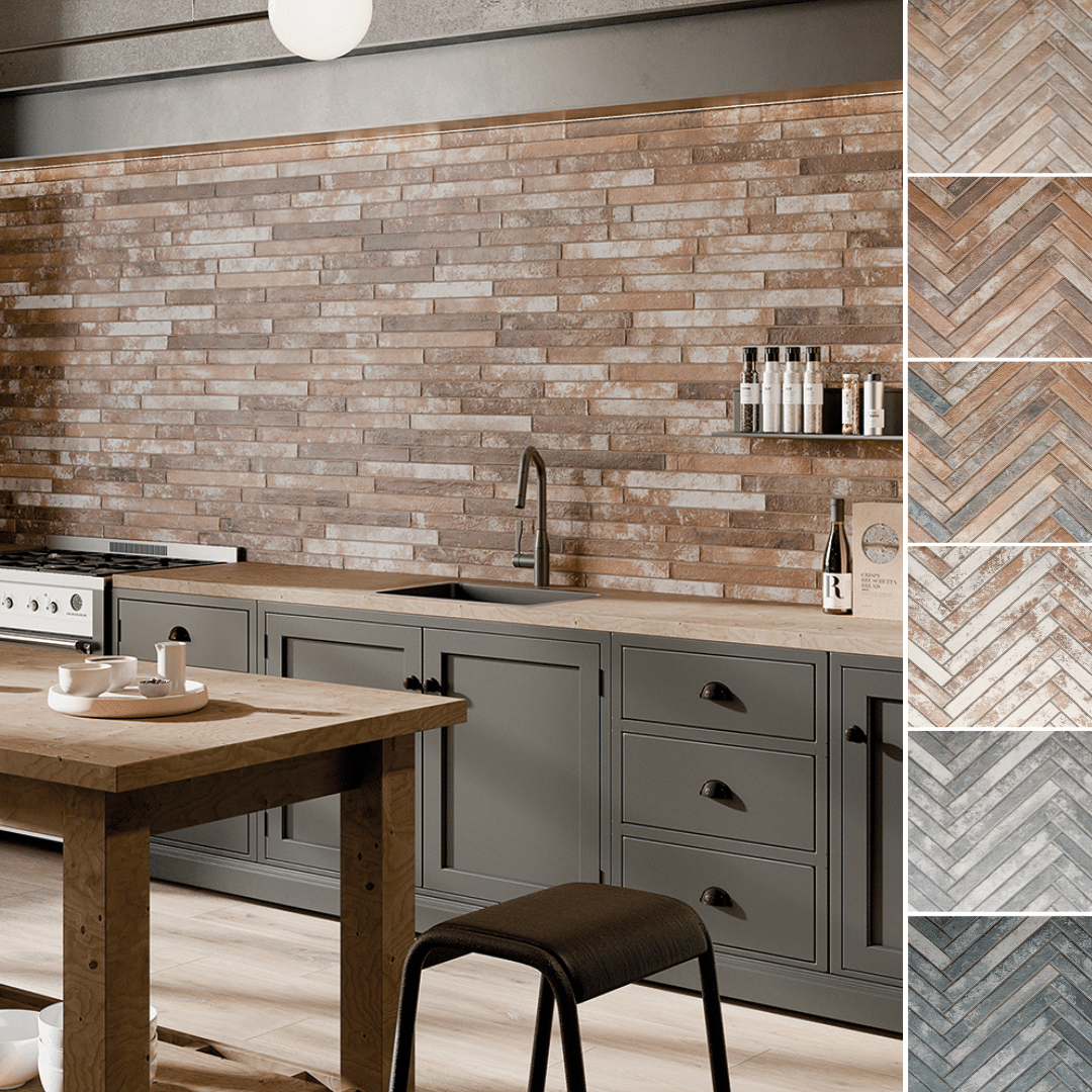 Brick Rustic - Aflang Flise med Industrielt Murstenslook